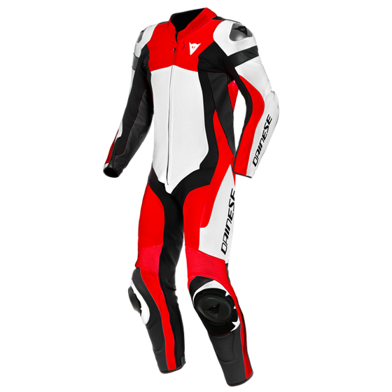 Dainese Assen-2 One Piece Race Suit - White Lava Red - Module Moto