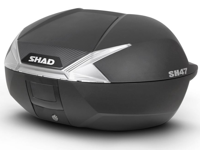 SHAD SH47 Top Box White Carbon Cover - Module Moto