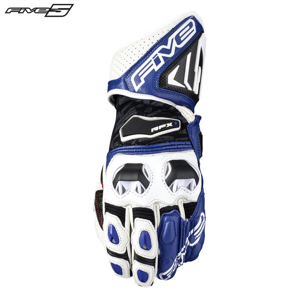 Five5 RFX1 Race Gloves White/Blue - Module Moto